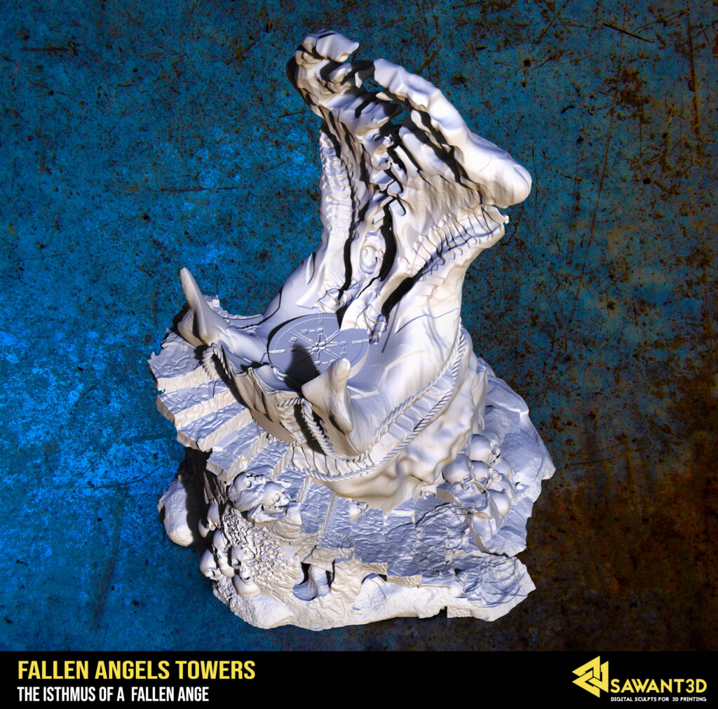 Fallen Angels Tower /SET/ – Sawant3D – Printable Tabletop Scenery