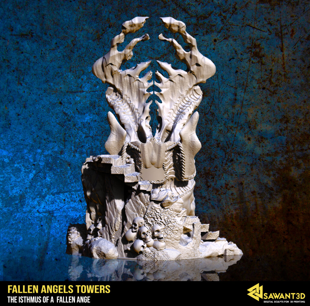 Fallen Angels Tower /SET/ – Sawant3D – Printable Tabletop Scenery