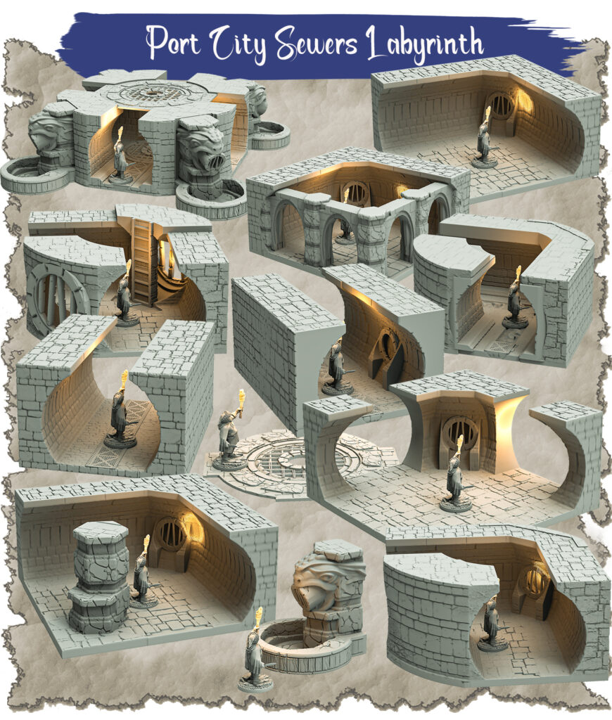 Port City Sewers Labyrinth_June_Patreon_2022 – Sawant3D – Printable ...